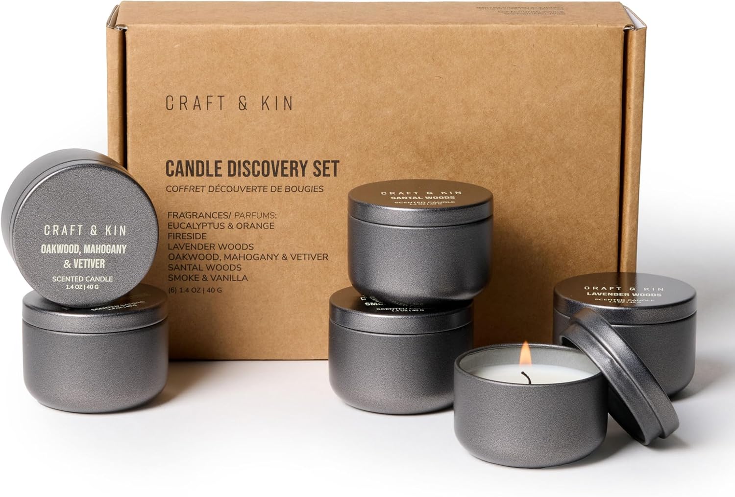 Craft & Kin Set of 6 Scented Votive Candles