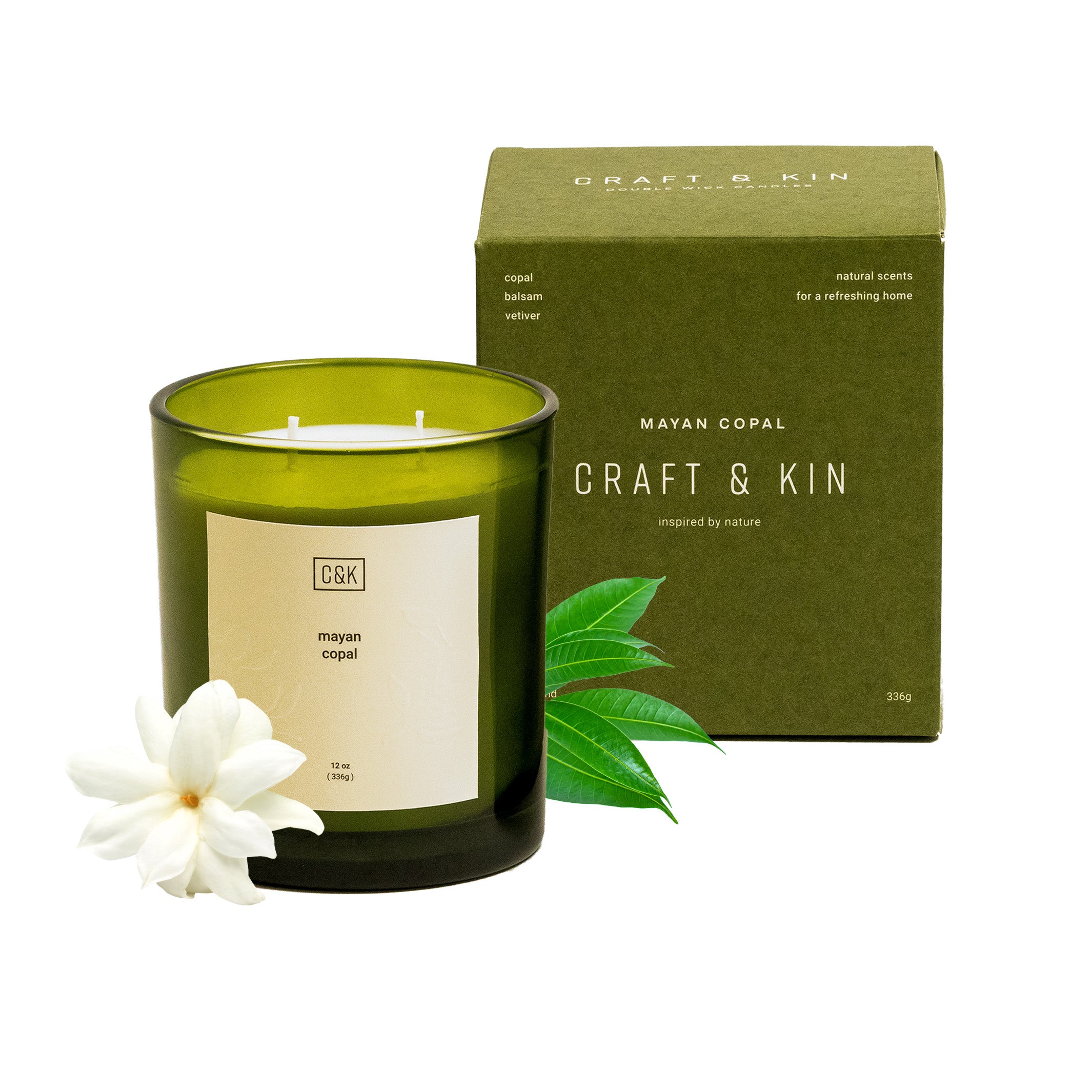 Mayan Copal Premium Green Scented Candle | Craft & Kin