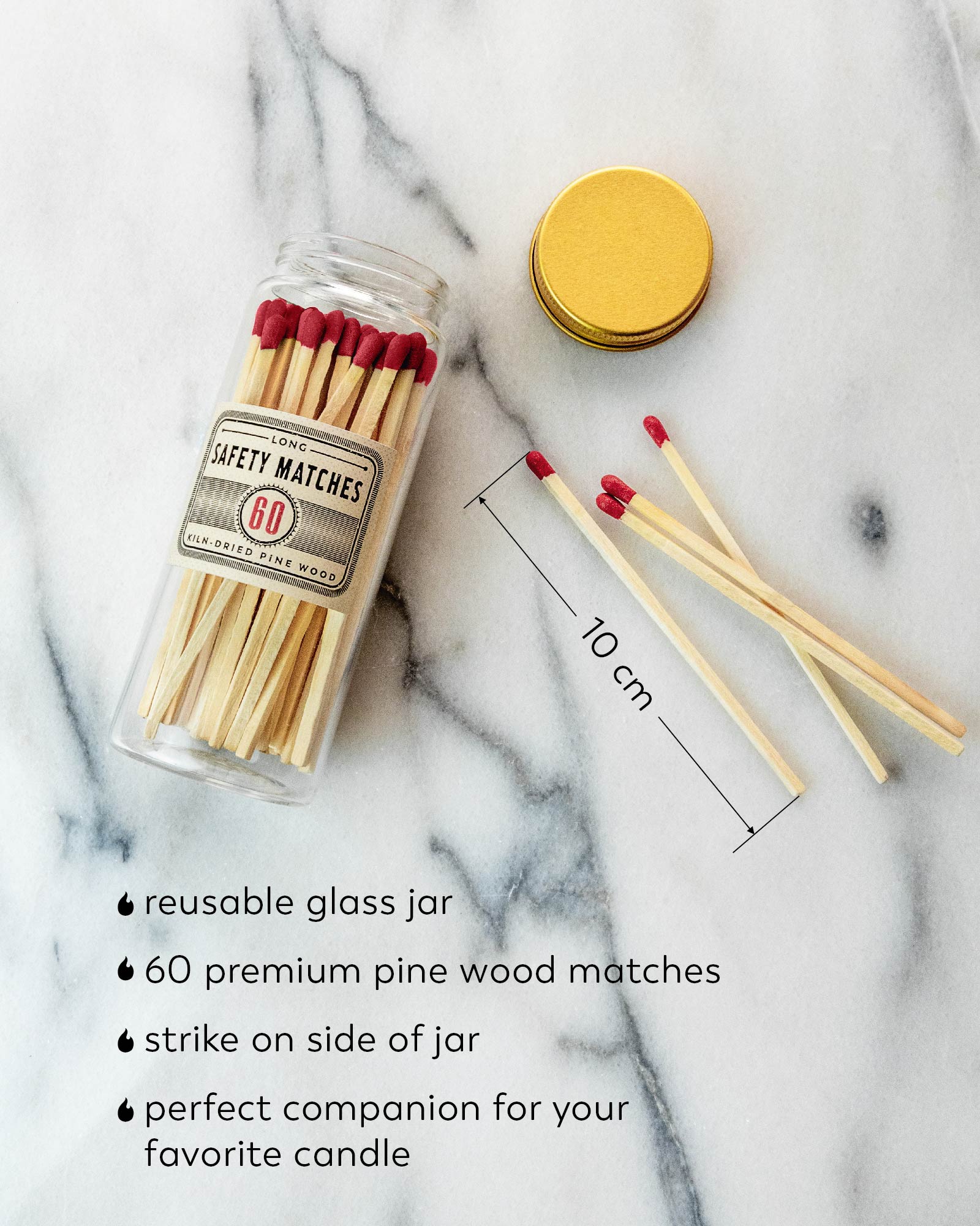 Long Matchsticks for Candles - 60 Count – Craft & Kin